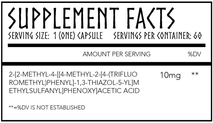 Cardarine (GW-501516) - 60 x 10mg Capsules | Affordable Nutrition