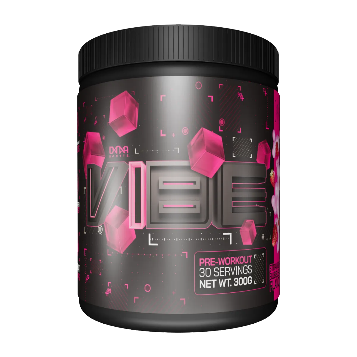 VIBE | Strawberry Bubblegum Flavour - 300g | Affordable Nutrition UK